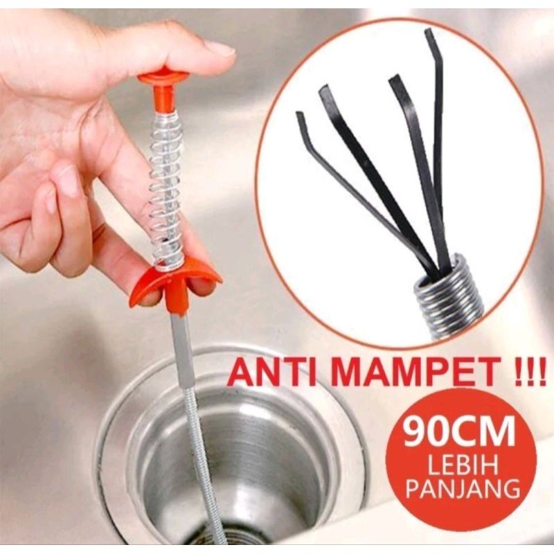 Jual 3 meter 2 meter KAWAT CAPITAN PEMBERSIH SALURAN AIR GOT WASTAFEL ...