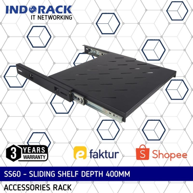 Jual SS60 - Sliding Shelf Depth 400mm INDORACK Flat Tatakan Ambalan Rak ...