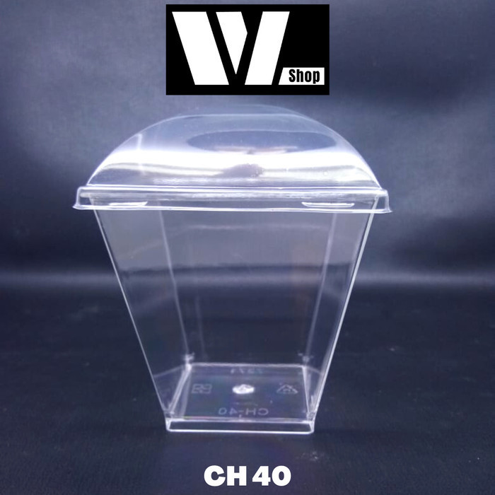 Jual TEMPAT PUDING CH40 WADAH JELLY CUP KOTAK BAHAN KACA CH 40 | Shopee ...