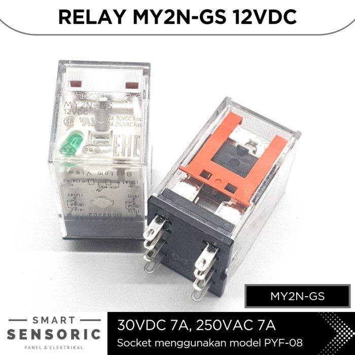 Jual New Omron My2N-Gs 12V Dc Relay 8 Pin Original My-Gs Socket Pyf-08 Murah | Shopee Indonesia