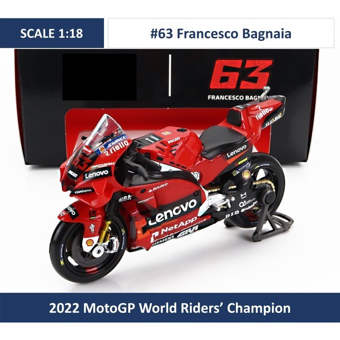 Jual Diecast MotoGP Desmosedici 2022 Frco Bagnaia Maisto 1:18 | Shopee ...