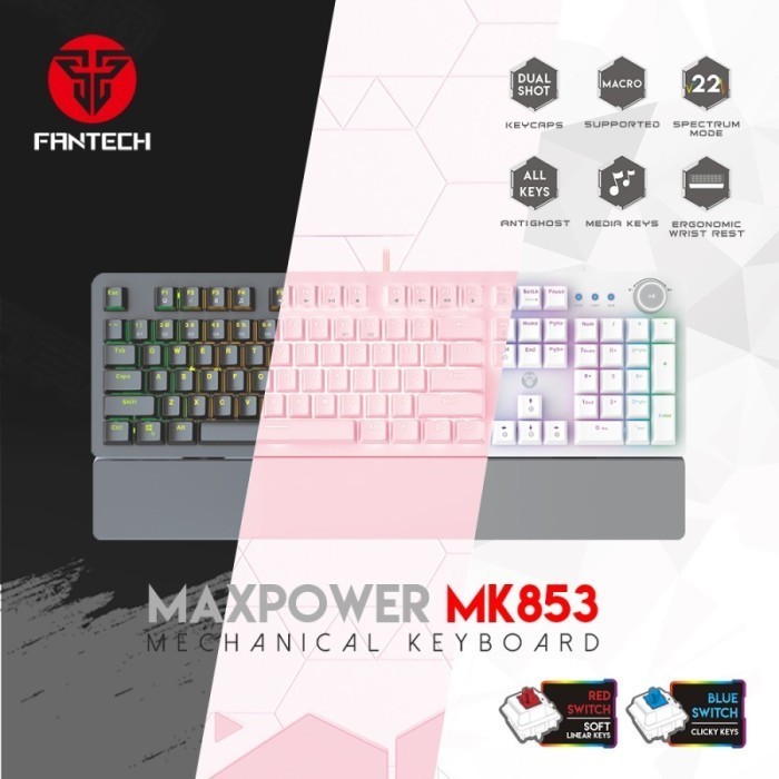 Jual Fantech MAXPOWER MK853 Mechanical Keyboard Gaming SAKURA EDITION ...