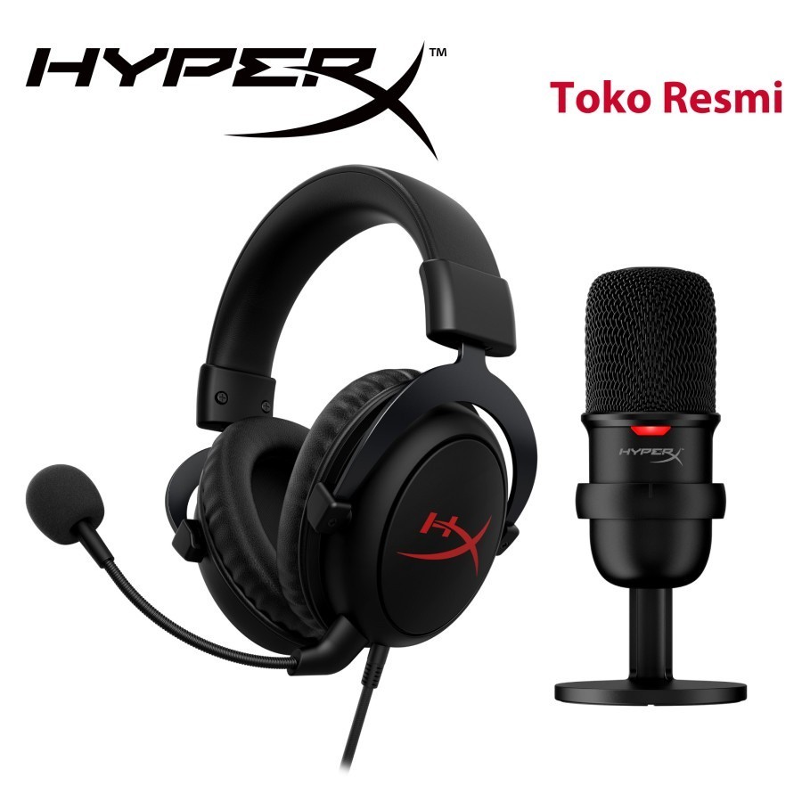 Jual HyperX Streamer Starter Pack Cloud Core Headset & Solocast ...