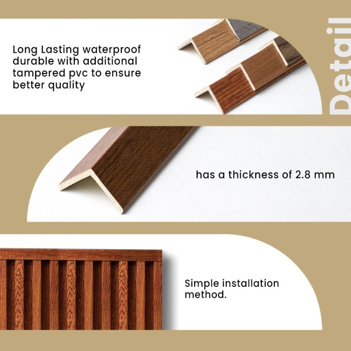 Jual List Siku L WPC Panel - List Corner Penutup Wall Panel Aksesoris ...