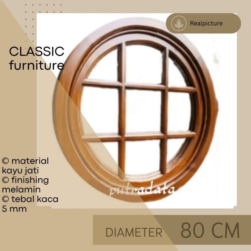 Jual KJB4-80 Kusen Jendela Minimalis Kayu Jati Diameter 80 cm | Shopee Indonesia
