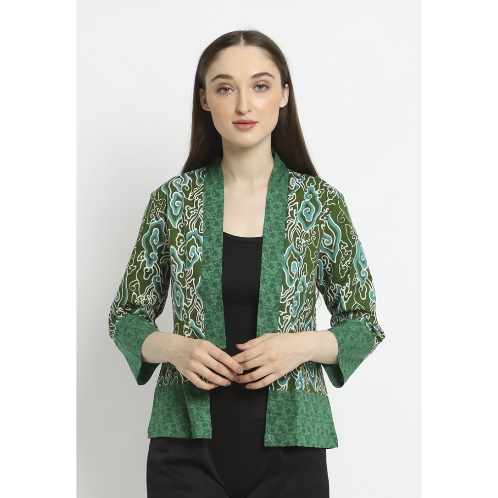 Jual Outer Batik Wanita MIna Kutubaru Batik Megamendung | Shopee Indonesia