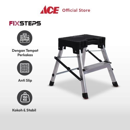 Jual Ace - Fixsteps 43.8 Cm Tangga Lipat Aluminium 2 Steps | Shopee ...