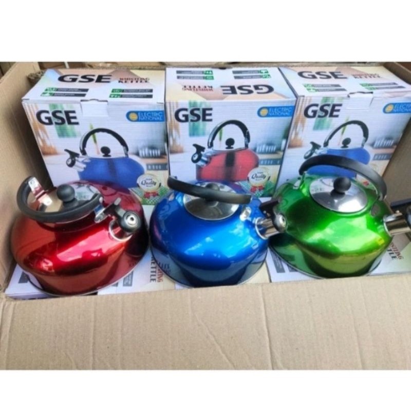 Jual TEKO BUNYI SIUL 3 & 5 LITER MASAK AIR STAINLESS STEEL WARNA / CERET BUNYI SIUL PLUIT PELUIT ...