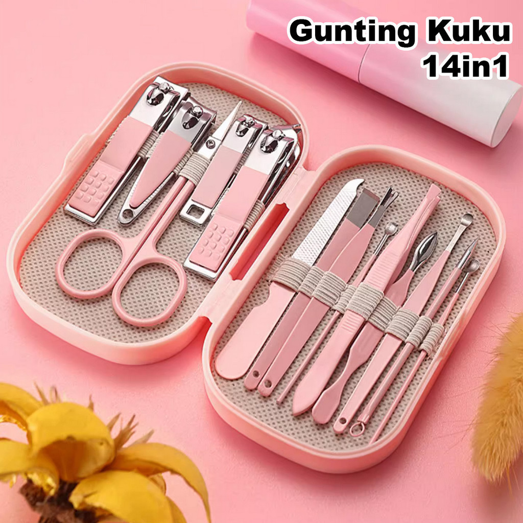 Jual Manicure Set 14in1 Alat Gunting Kuku Manicure Perawatan Kuku ...