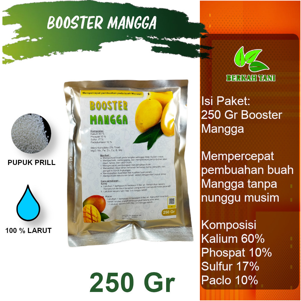 Jual Booster Mangga 250 gram Pupuk Organik Booster Buah Serbuk Terbaik Ampuh Agar Cepat Berbuah ...