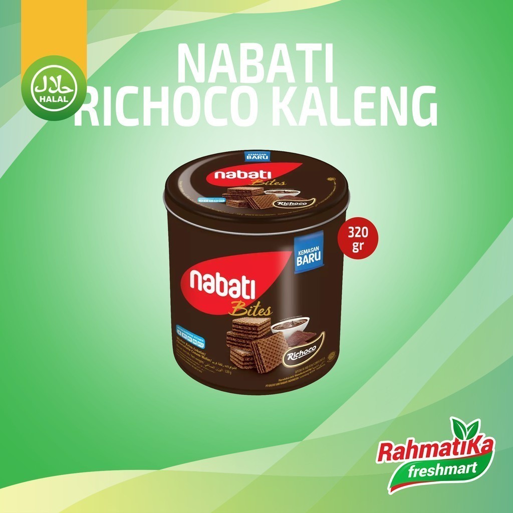 Jual Nabati Richoco / Wafer Rasa Cokelat Kemasan Kaleng 320 gram ...