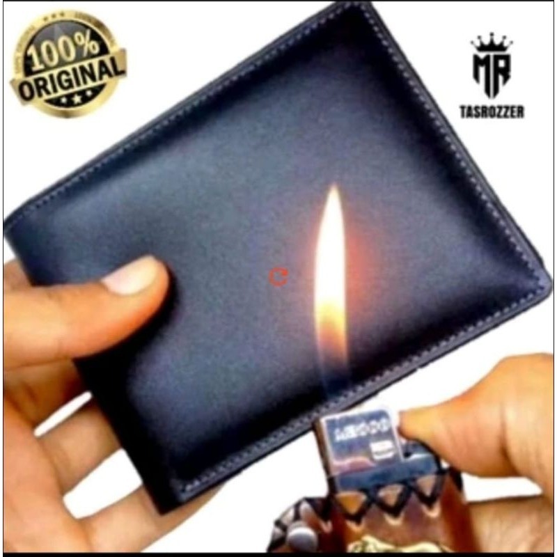 Jual Dompet 3 dimensi kulit asli pria tahan api merk DOUBLE | Shopee ...
