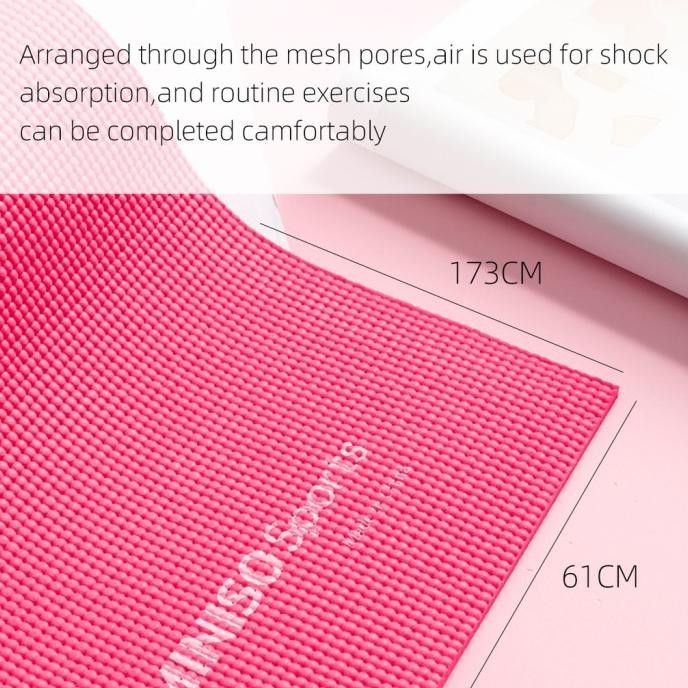 Jual Miniso Matras Yoga Mat Yoga Anti Slip Karet Berkualitas Lembut 3Mm ...