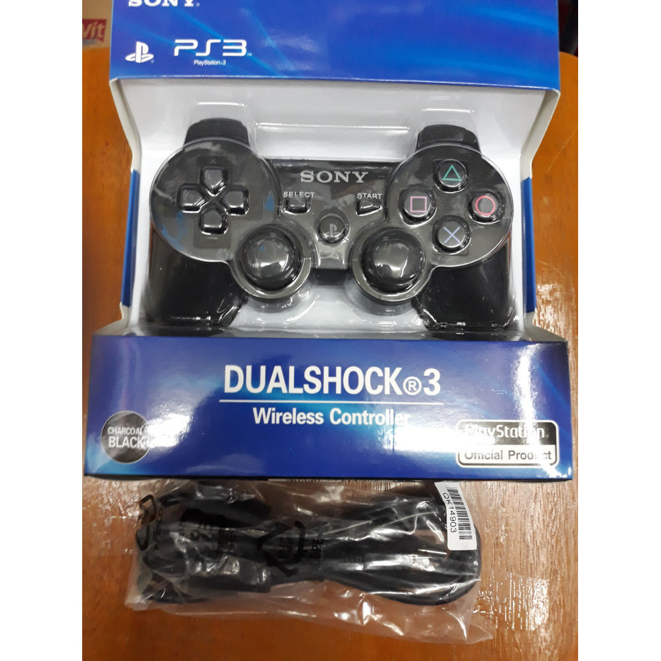 Jual Joystick Ps3 Stick Ps 3 Ori Pabrik Wireless + (Kabel Cas Ori No 1 ...