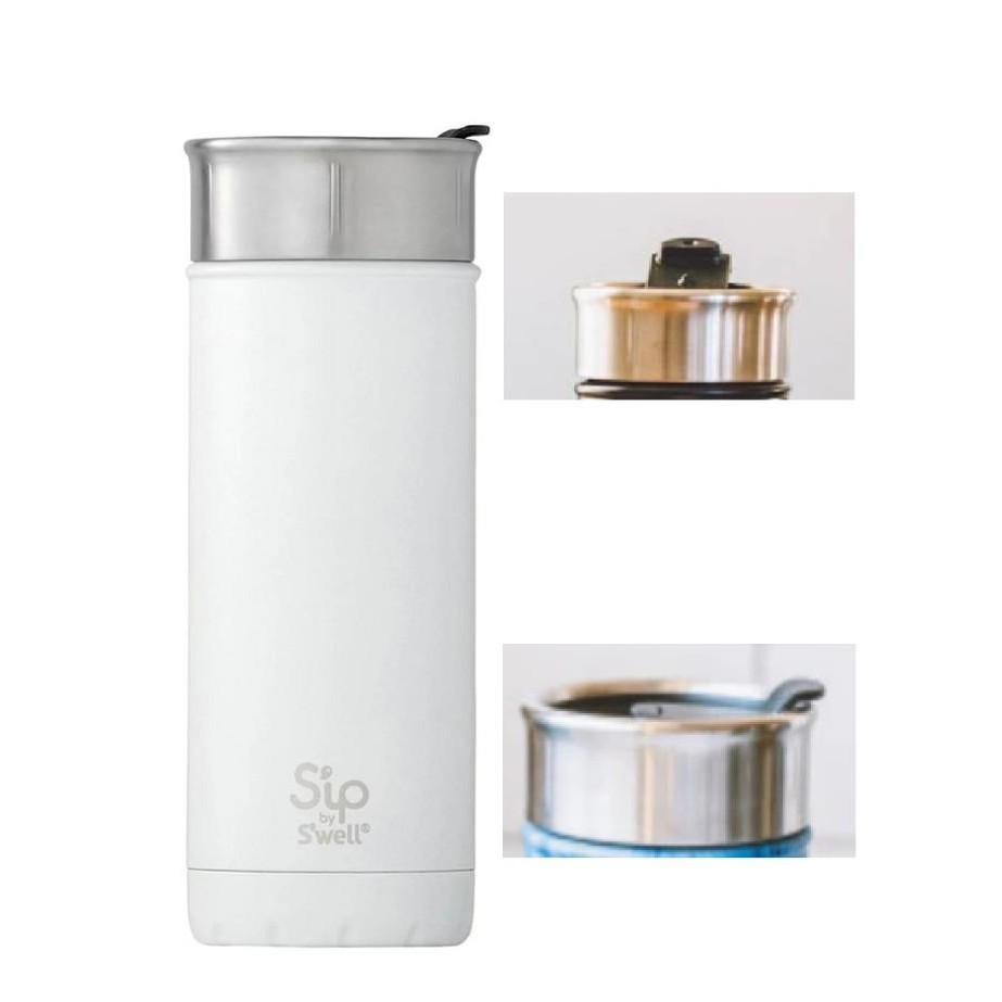 Jual Swell S'well Flat White Travel Mug Termos Tumbler Water Bottle Sip ...