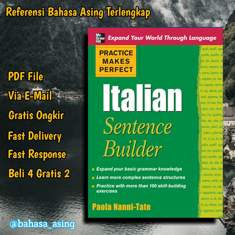 Jual Buku Bahasa Italia Italian Sentence Builder | Shopee Indonesia