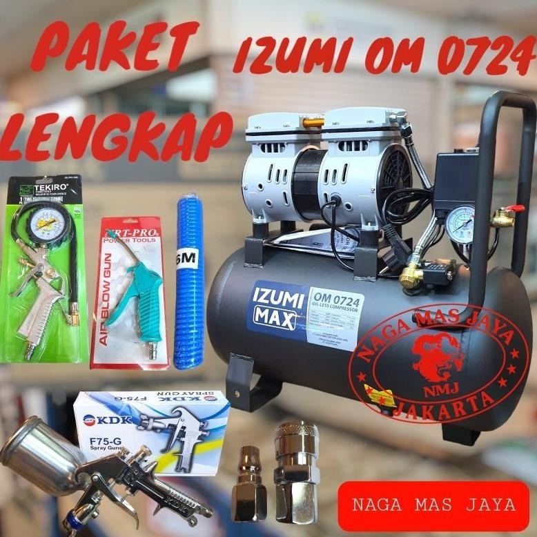 Jual Mesin Kompresor Angin Oilless Izumi Max Om 0724 / Air Compresor Oil Less Izumi Max Om0724 ...
