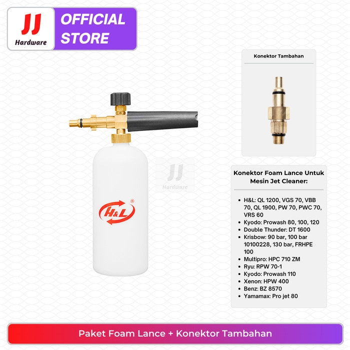 Jual Foam Lance Snow Wash H&L Untuk Mesin Steam Jet Cleaner | Shopee ...