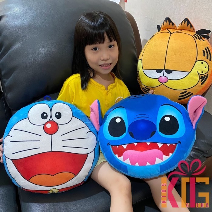 Jual Ready Boneka Bantal Printing Karakter Doraemon Garfield Minion ...