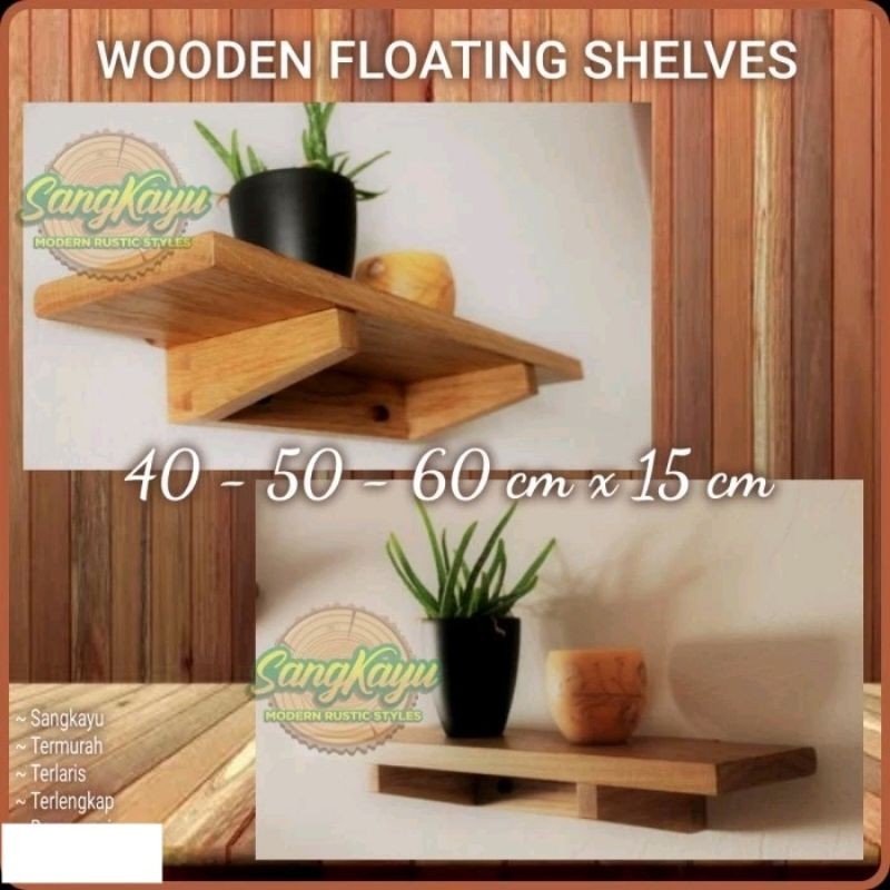 Jual Rak dinding minimalis rak kayu serbaguna floating shelves Rak ...