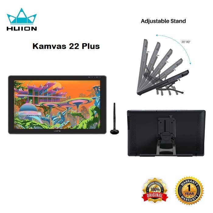 Jual Huion Kamvas 22 Plus (GS2202) Pen Display Drawing Tablet ORIGINAL ...