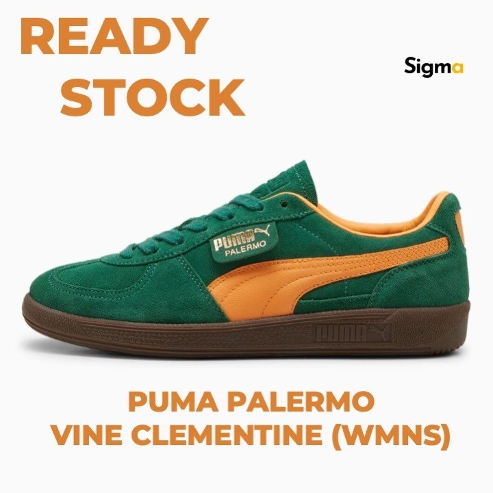 Jual Sneakers Puma Palermo Vine Clementine Green Orange (WMNS) | Shopee ...