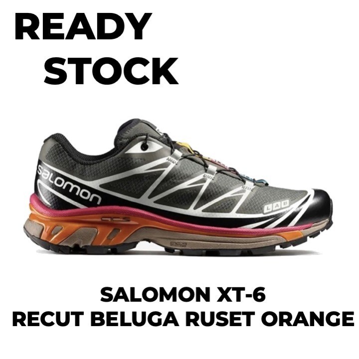 Jual Sigma Sneakers Salomon XT-6 RECUT Beluga Ruset Orange | Shopee ...