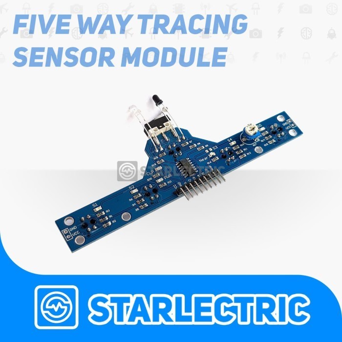 Jual SENSOR GARIS 5 CHANNEL LINE FOLLOWER AVOIDER SENSOR HALANGAN BFD ...