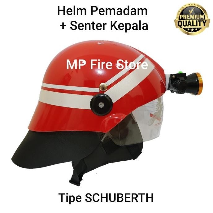 Jual FIRE HELMET SCHUBERTH F220 MERAH + SENTER HEADLAMP HELM DAMKAR ...