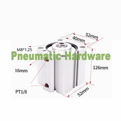 Jual Compact Thin Air Cylinder pneumatic SDA 40x100 SD 40 x 100 KM11 ...
