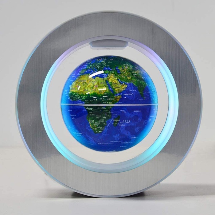 Jual Magnetic Levitation Floating World Map Led Light Globe | Shopee ...