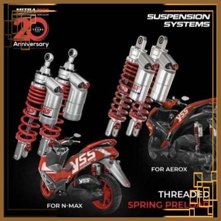 Jual [GRC] SHOCK AEROX 155-NVX YSS G-RACING ORI THAILAND 310MM RED ...