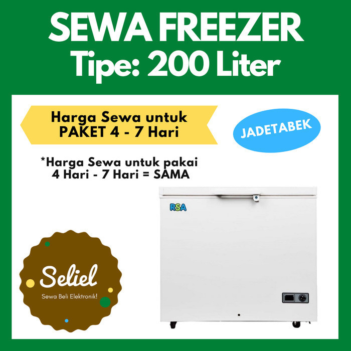 Jual SEWA (4 - 7 Hari) Freezer 200 Liter RSA CF-220 GEA Sharp Murah ...