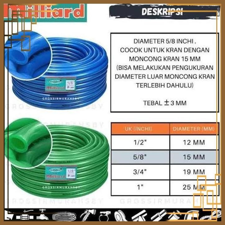 Jual [NSS] SELANG SUPERFLEX 1/2" 5/8" 3/4" 1" INCH MILLIARD 1 ROLL (50 METER) | Shopee Indonesia
