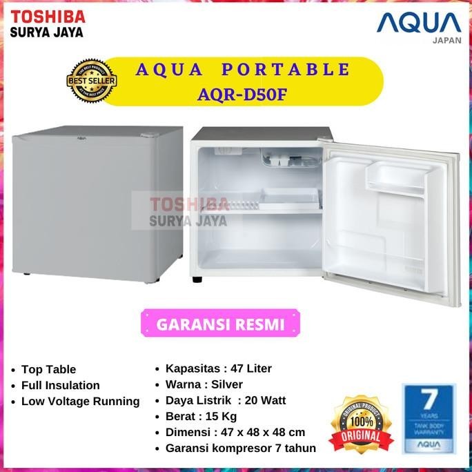Jual Kulkas Mini Portable Aqua Aqr-D50F - Gosend Kualitas Premium ...