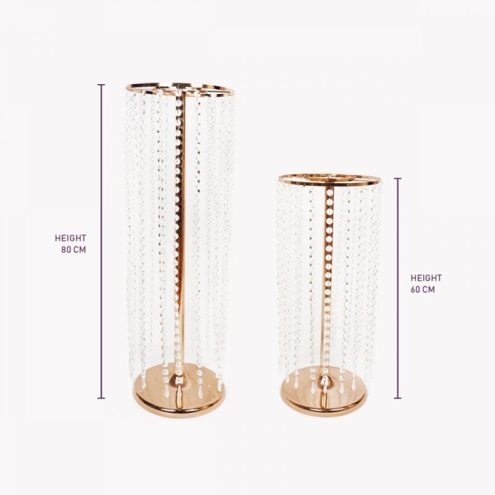Jual Vas Bunga Crystal Table Tall Centerpiece Flower Vase Holder 60 Cm ...