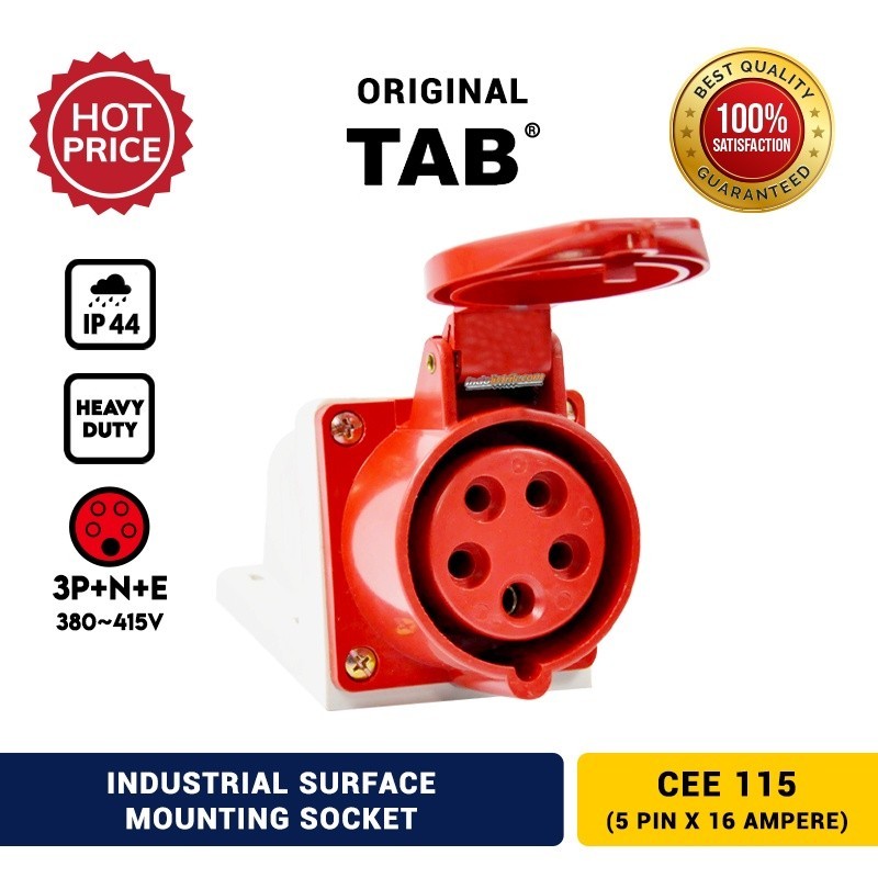 Jual Industrial Surface Mounting Socket TAB CEE 115 untuk Genset ...