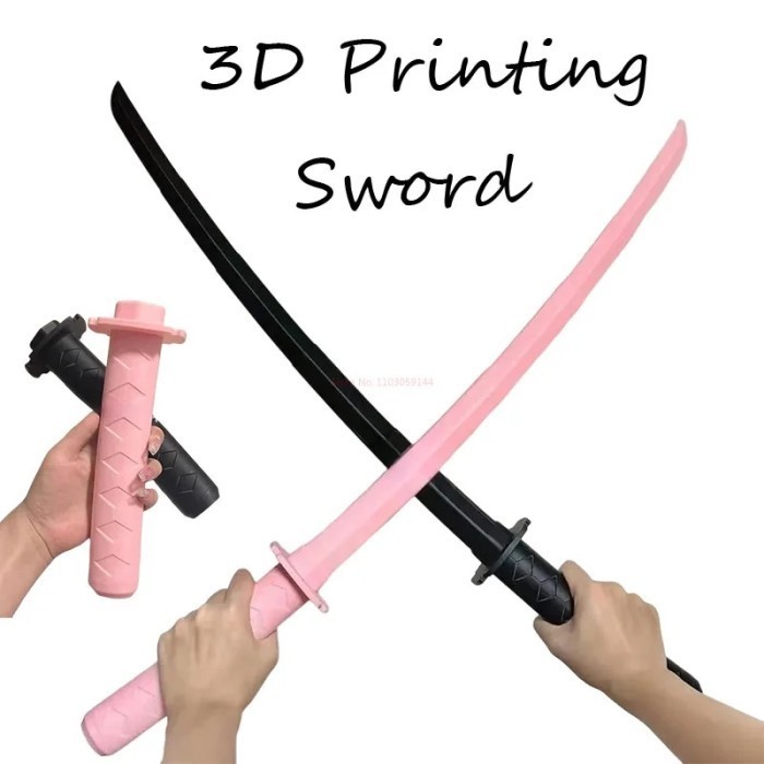 Jual 3D PRINTED GRAVITY RETRACTABLE PLASTIC KNIFE ROLE PLAYING SWORD P ...