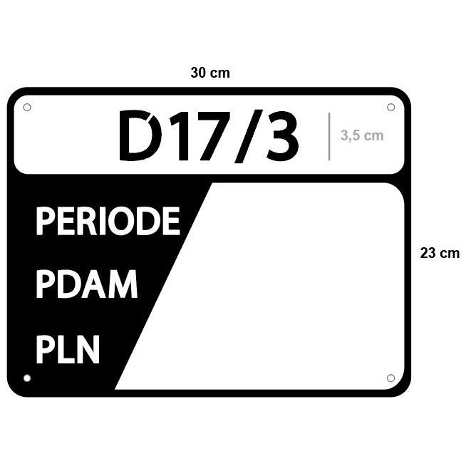 Jual Custom Alamat Papan Stand Meter Pdam Pln Akrilik Acrylic Minimalis ...