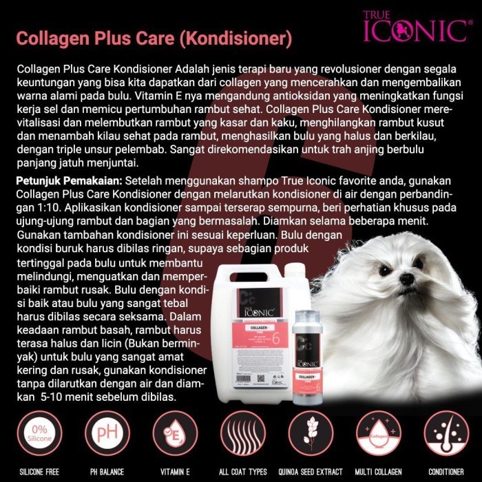 Jual Ready True IConic Collagen Care 4500ml/ shampoo anjing/shampoo ...