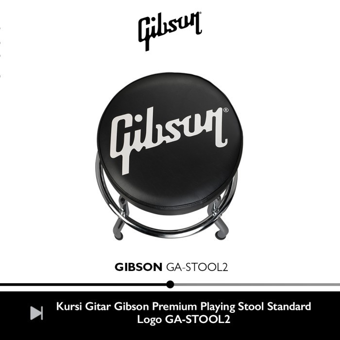 Jual Kursi Gitar Gibson Premium Playing Stool Standard Logo GA-STOOL2 ...