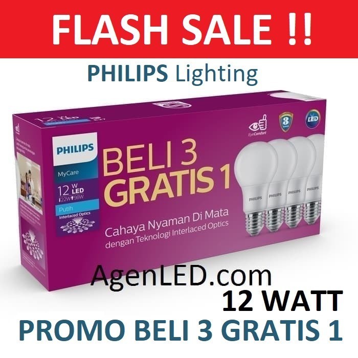 Jual PHILIPS Lampu LED 12W Bohlam 12 w watt PUTIH Bulb philip 12watt MyCare | Shopee Indonesia