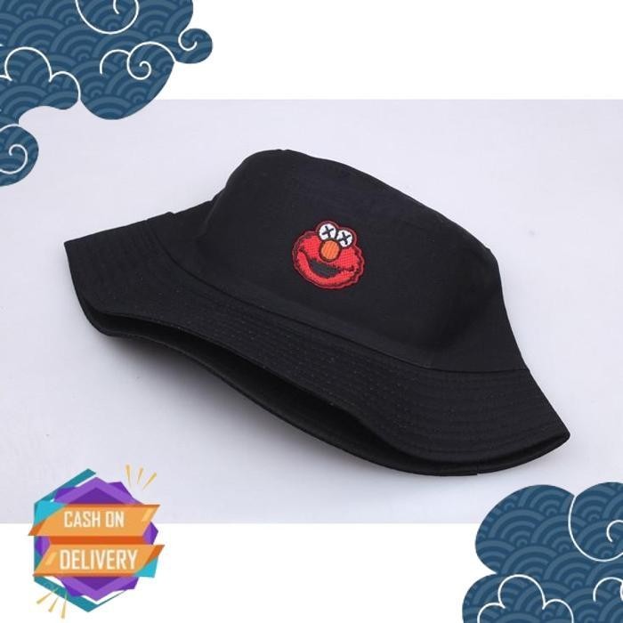 Jual Bhel Bucket Hat Import Elmo Sesame Street Bordir Topi Summer ...