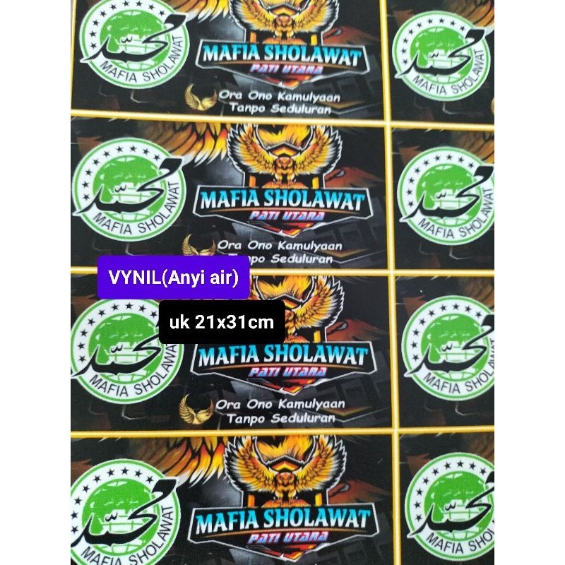 Jual STIKER MAFIA SHOLAWAT | STIKER ANTI AIR | STIKER VYNIL | STIKER ...