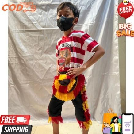 Jual Virall Setelan baju reog + embong | kaos reog anak ponorogo | baju ...