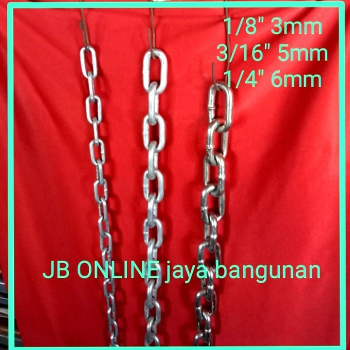 Jual Asiya Rantai Besi Galvanis Rantai Kapal Putih 5/6 =8Mm Harga Per ...