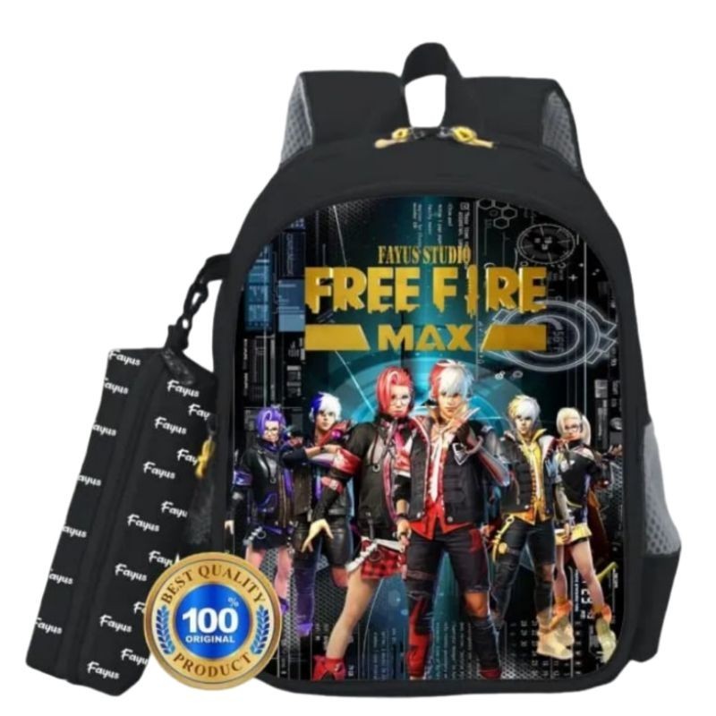 Jual Tas Sekolah Anak Laki Laki Ransel TK SD Karakter Free Fire FF Upin ...