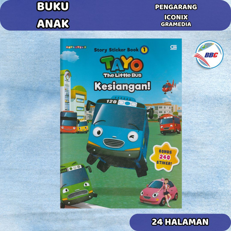 Jual BUKU TAYO THE STICKER BUS 1: TAYO THE LITTLE BUS: KESIANGAN ...