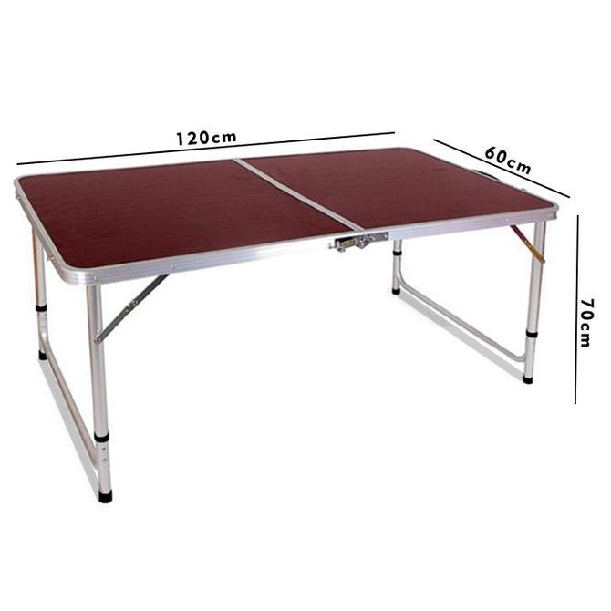 Jual MEJA LIPAT KOPER HPL ALUMUNIUM / MEJA LIPAT PORTABLE (KAKI BULAT) | Shopee Indonesia
