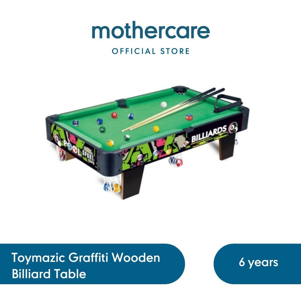 Jual Toymazic Graffiti Wooden Billiard Table - Mainan Bola Sodok Meja ...